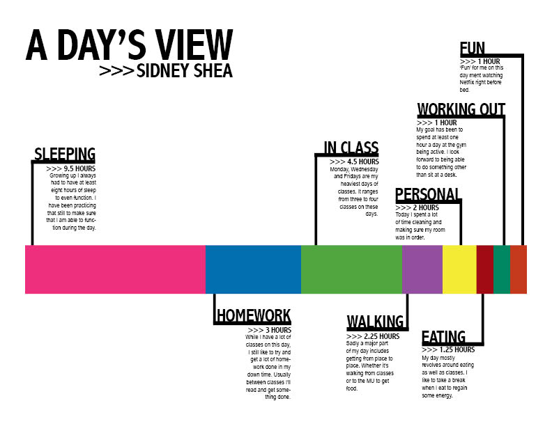 Day in the Life – Infographic – Sidney Shea